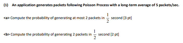Solved 1 An ﻿application Generates Packets Following 0806
