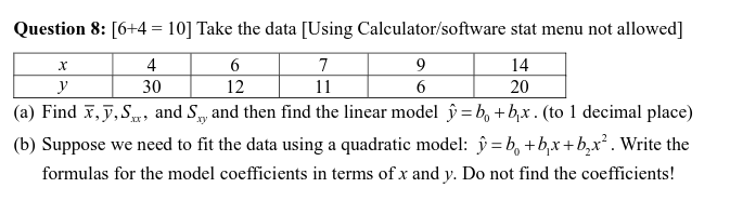 Solved Take the data [Using Calculator/software stat menu | Chegg.com
