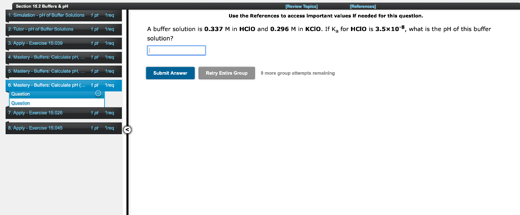 Solved Section 15.2 Buffers & pH 1. Simulation - pH of | Chegg.com