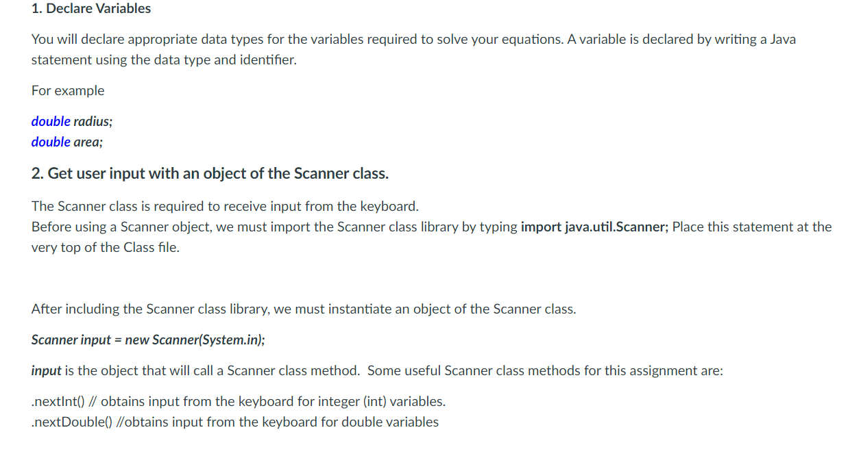 Solved Create static methods and declare variables to store | Chegg.com