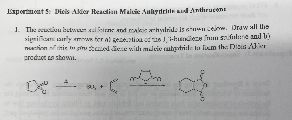 Solved Experiment 5: Diels-Alder Reaction Maleic Anhydride | Chegg.com