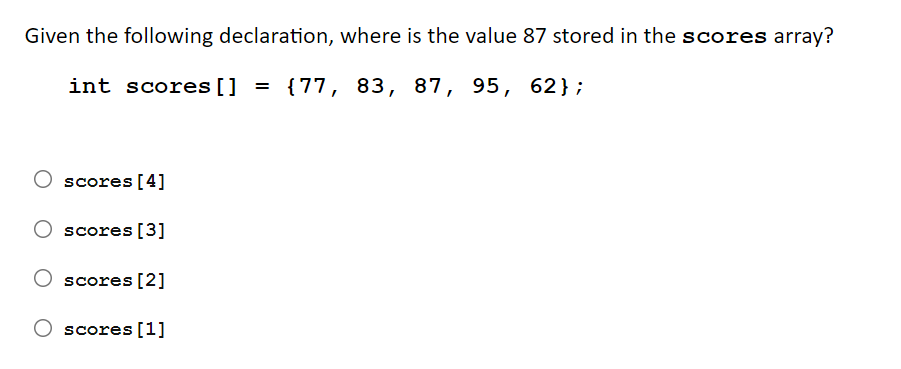 Solved Given the following declaration, where is the value | Chegg.com