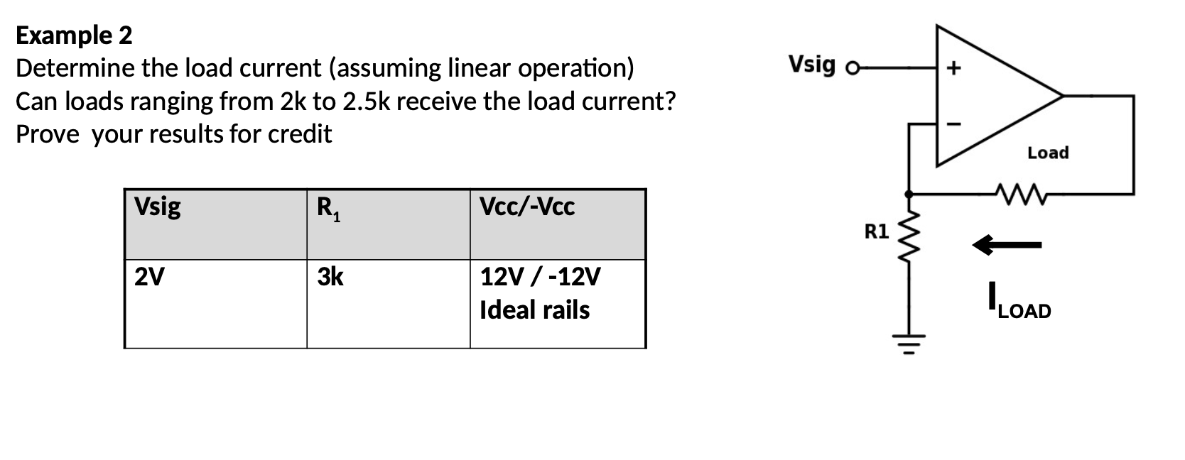 Solved Example 2 Determine the load current (assuming linear | Chegg.com