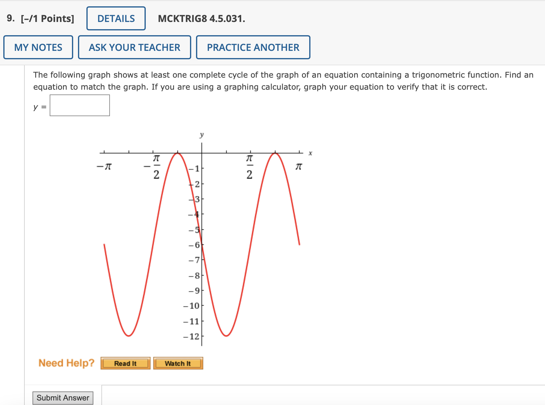 Solved The following graph shows at least one complete cycle | Chegg.com