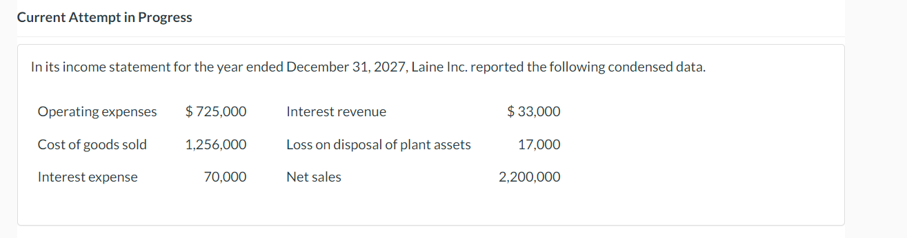 Solved Prepare a single-step income statement. (If there is | Chegg.com