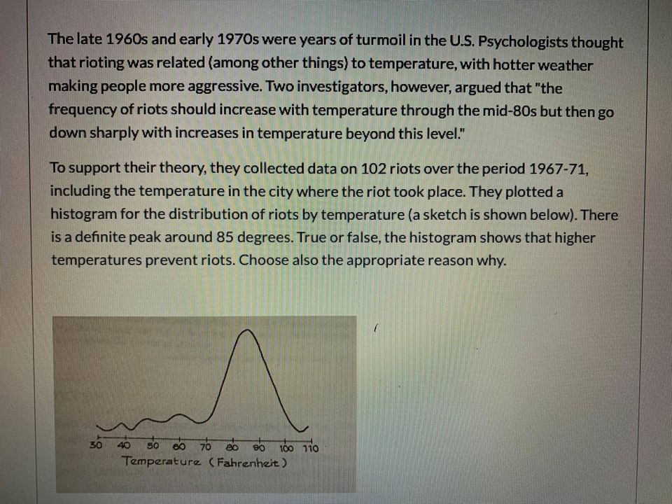 Solved The late 1960s and early 1970s were years of turmoil | Chegg.com