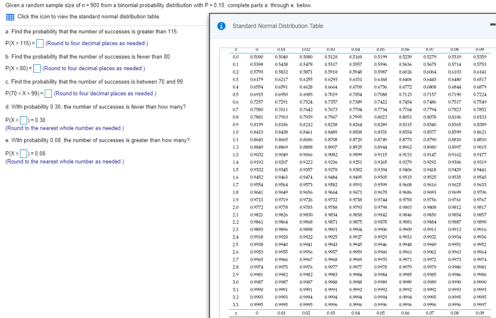 Solved Given a random sample size of n-900 from a binomial | Chegg.com