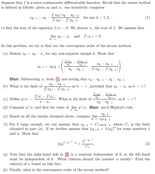 Suppose That F Is A Twice Continuously Differentiable