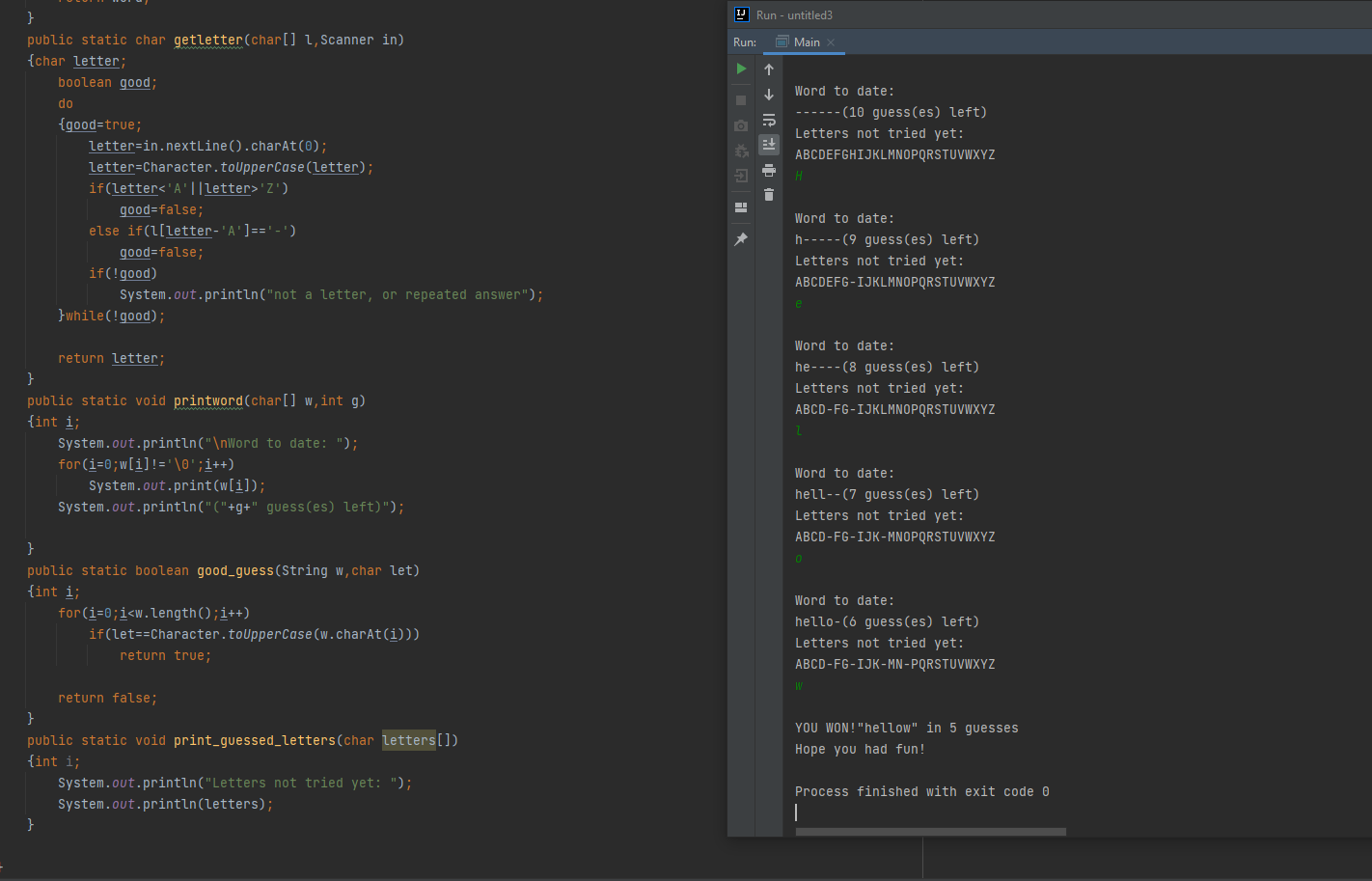 Solved Write a game of Hangman using arrays. Allow the user | Chegg.com