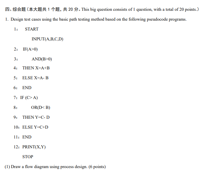 Solved 四、综合题 (本大题共 1 个题, 共 20 分。This big question consists | Chegg.com Solved 四、综合题 (本大题共 1 个题, 共 20 分。This big question consists | Chegg.com