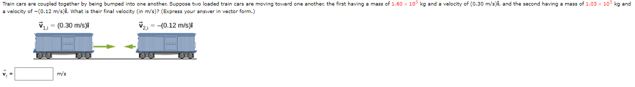 Solved Train cars are coupled together by being bumped into | Chegg.com