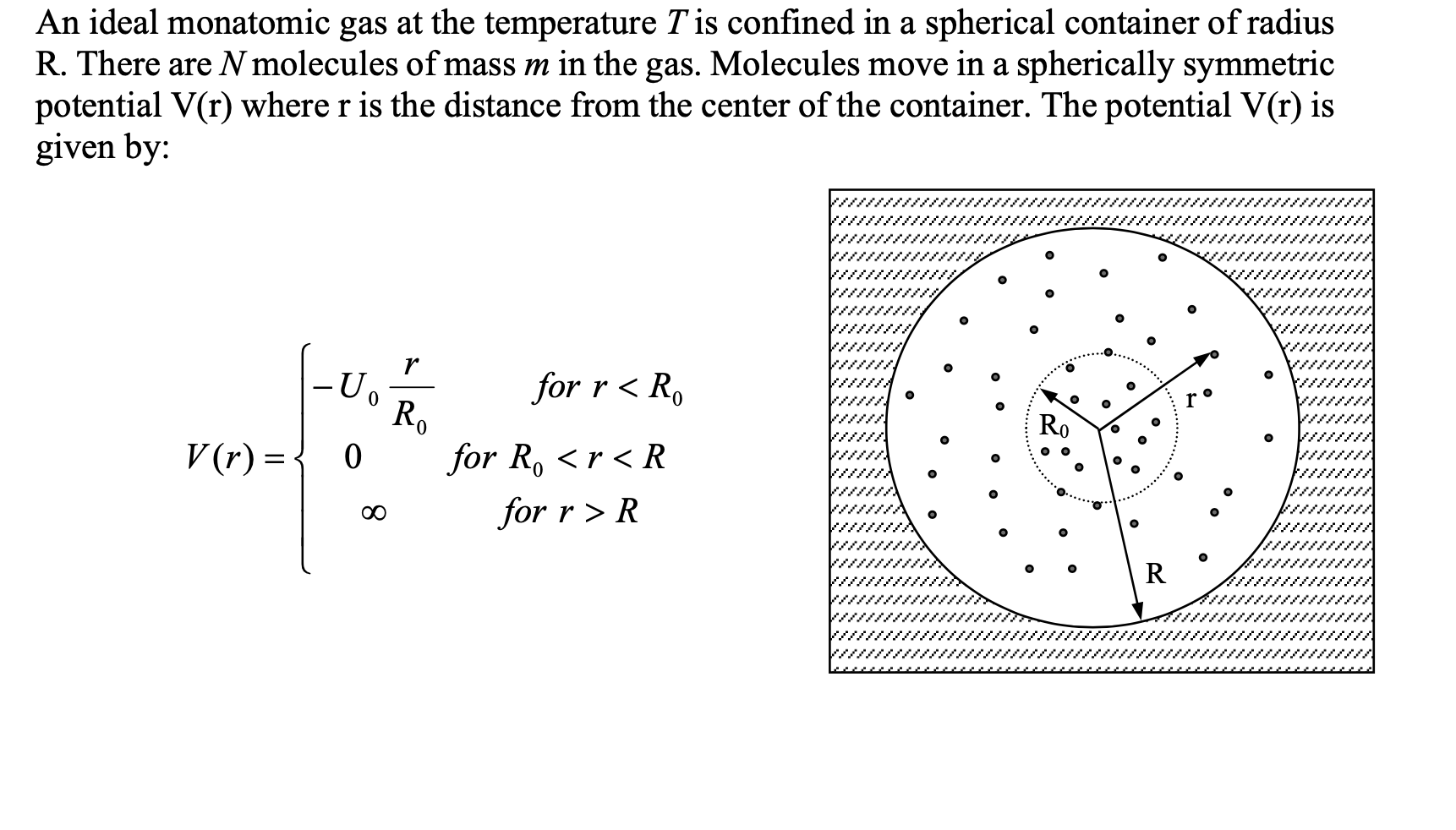 An ideal monatomic gas at the temperature T is | Chegg.com