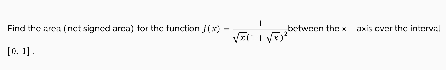 Solved Find the area (net signed area) ﻿for the function | Chegg.com