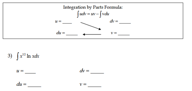 Solved Integration by Parts Formula: du dv 24 du- | Chegg.com