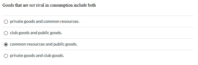 Solved Goods that are not rival in consumption include both | Chegg.com