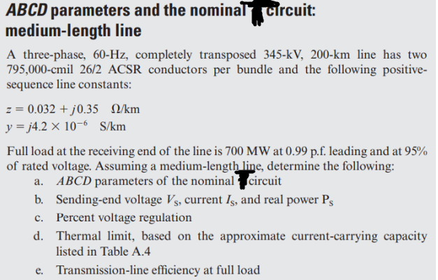 Solved ABCD parameters and the nominaT folrcuit: | Chegg.com