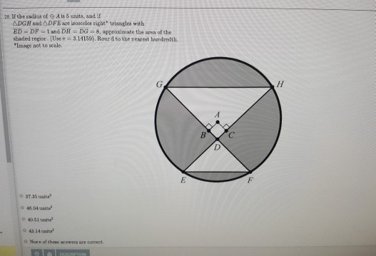 Solved if the radius of circle A is 5units, and if triangle | Chegg.com