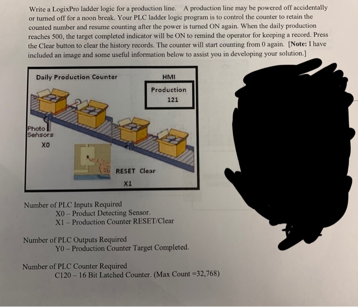 Solved Write a LogixPro ladder logic for a production line. | Chegg.com