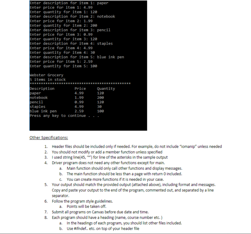 Solved Description: Write a set of programs that holds | Chegg.com
