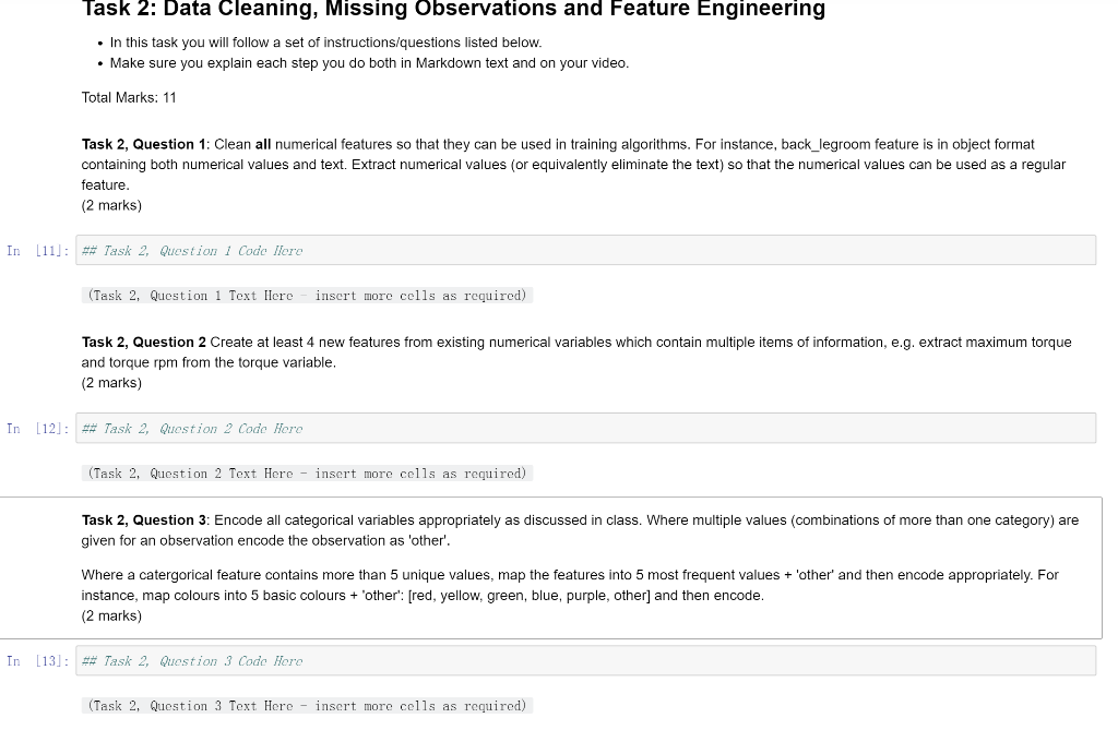 Task 2: Data Cleaning, Missing Observations and | Chegg.com