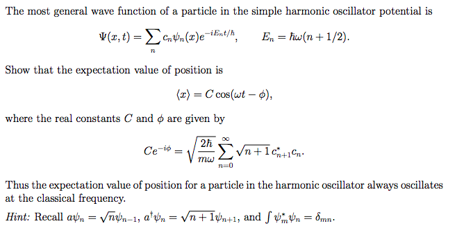 Solved The most general wave function of a particle in the | Chegg.com