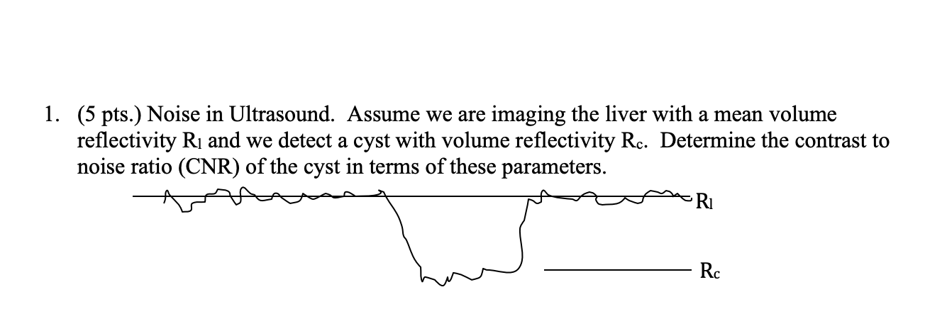 Solved (5 pts.) Noise in Ultrasound. Assume we are imaging | Chegg.com Solved (5 pts.) Noise in Ultrasound. Assume we are imaging | Chegg.com