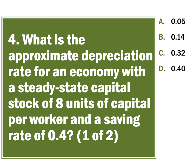 Solved 4. What is the approximate depreciation rate for an | Chegg.com
