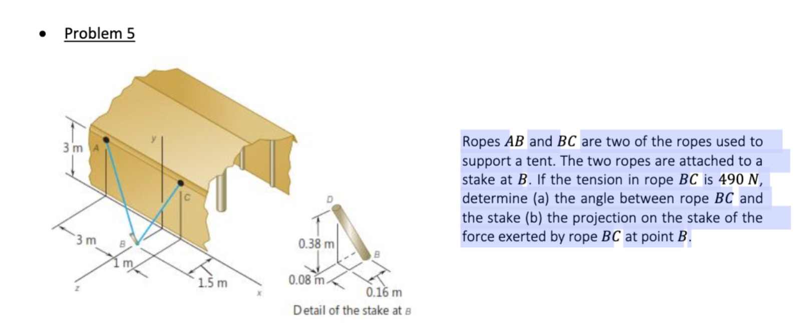 Solved Ropes and are two of the ropes used to support a | Chegg.com