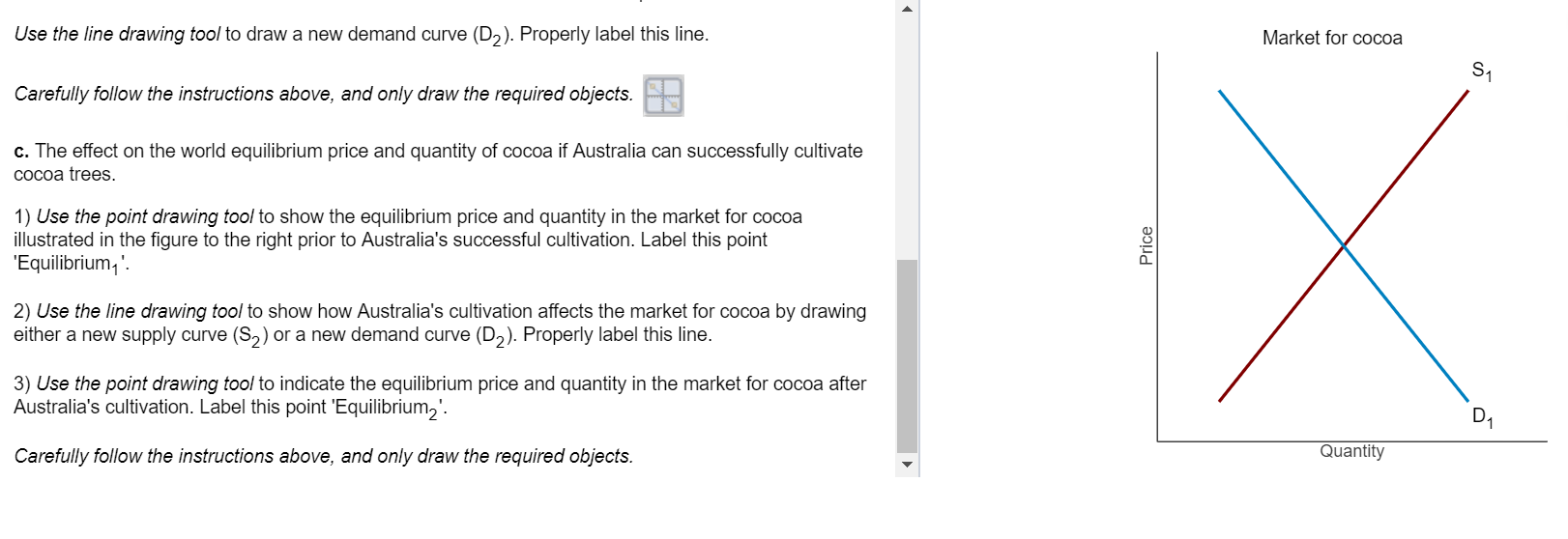 Solved Use The Line Drawing Tool To Draw A New Demand Curve 