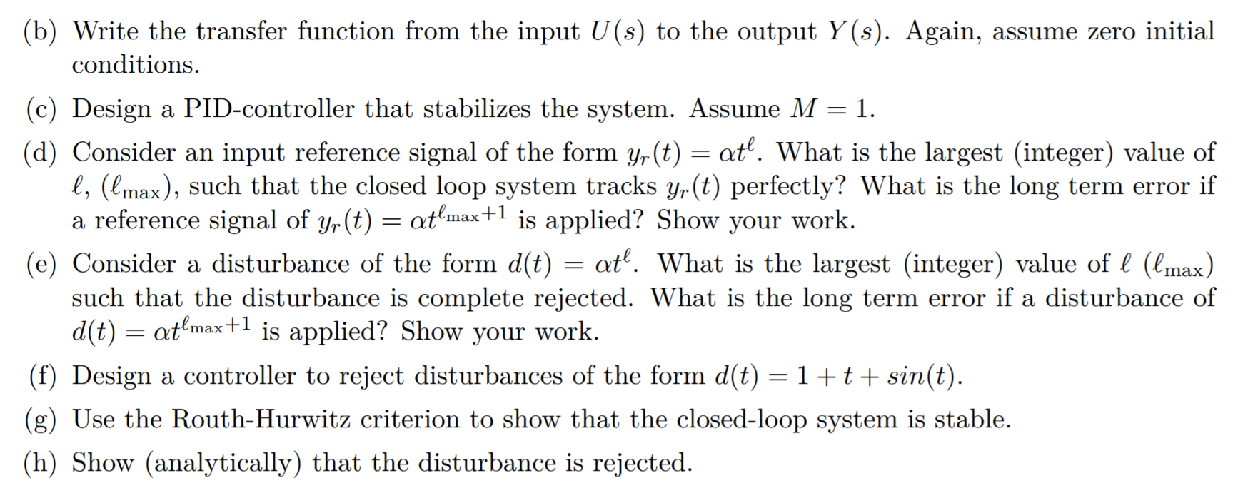 Solved Position Control Consider the position control | Chegg.com