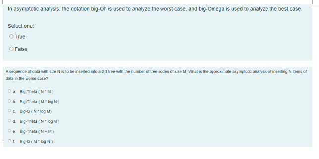 Solved In asymptotic analysis, the notation big-Oh is used | Chegg.com