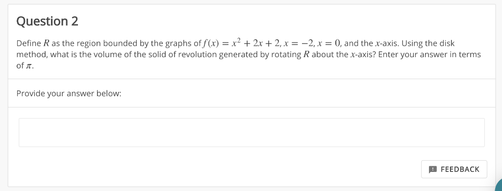 Solved Question2 Define R as the region bounded by the | Chegg.com