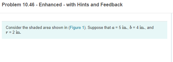 Solved Problem 10.46 - Enhanced - with Hints and Feedback | Chegg.com
