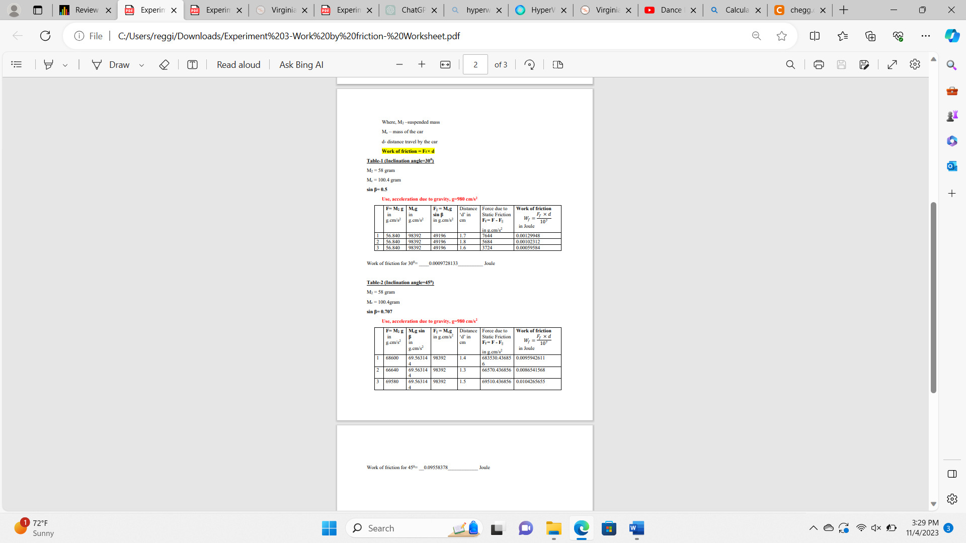 Solved Calculate the coefficient of static friction (µs) ﻿by | Chegg.com