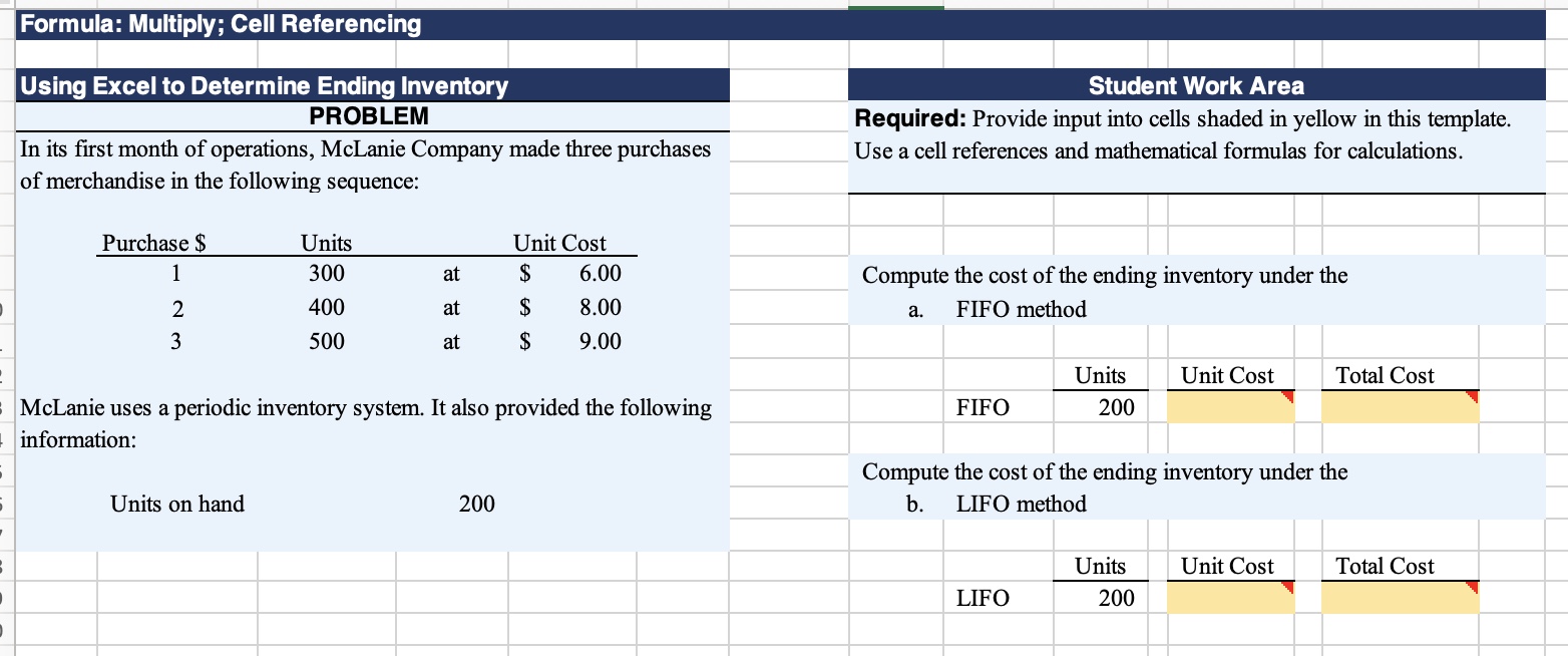 Solved Can you show me the formulas and how to calculate? | Chegg.com