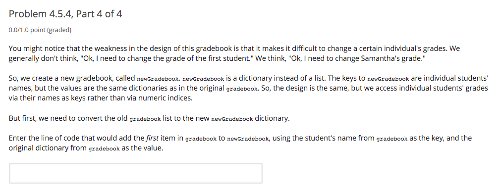 Solved Problem 4.5.4, Part 1 of 4 0.0/1.0 point (graded) In | Chegg.com