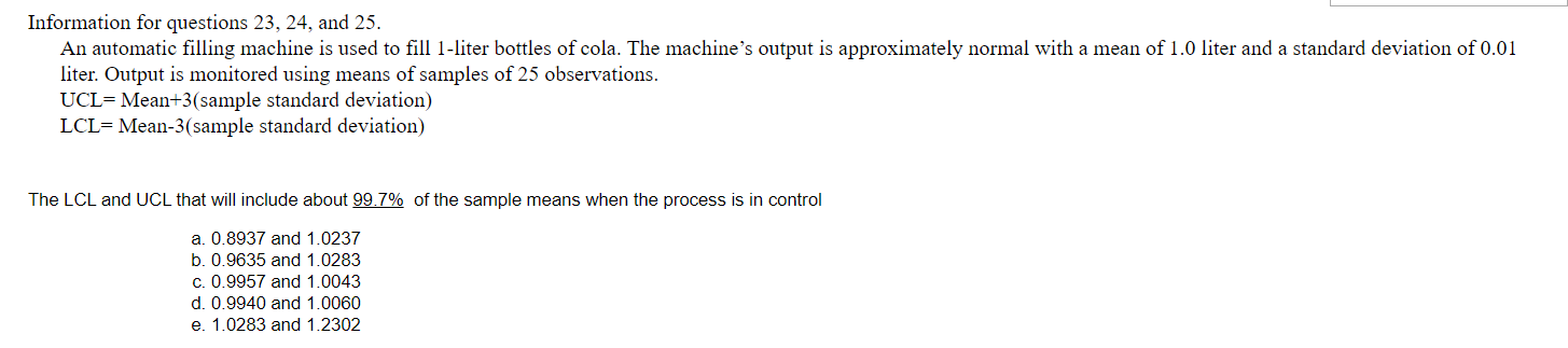 Solved Information for questions 23,24 , and 25 . An | Chegg.com