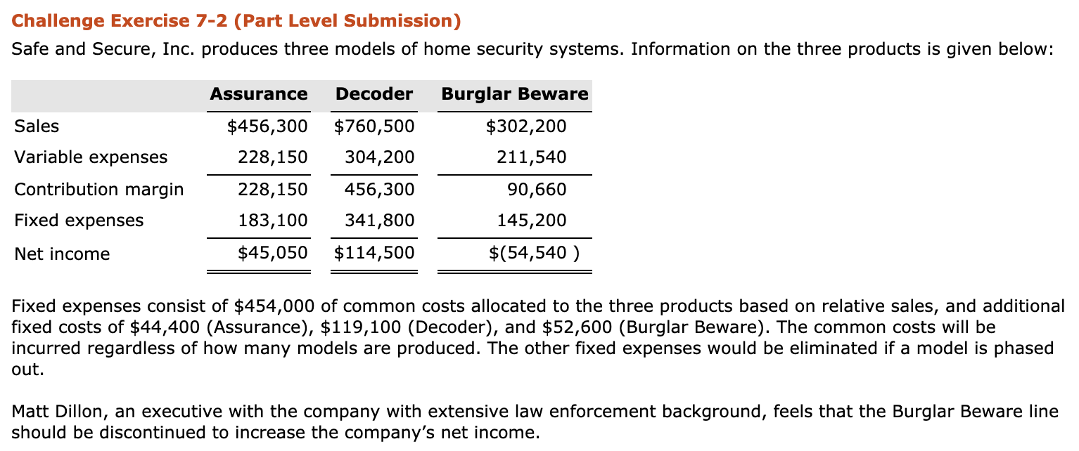 Solved Challenge Exercise 7-2 (Part Level Submission) Safe | Chegg.com