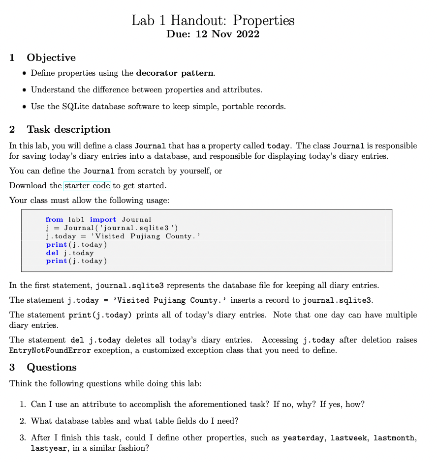 Solved Explain creating the Class and Properties as well as | Chegg.com