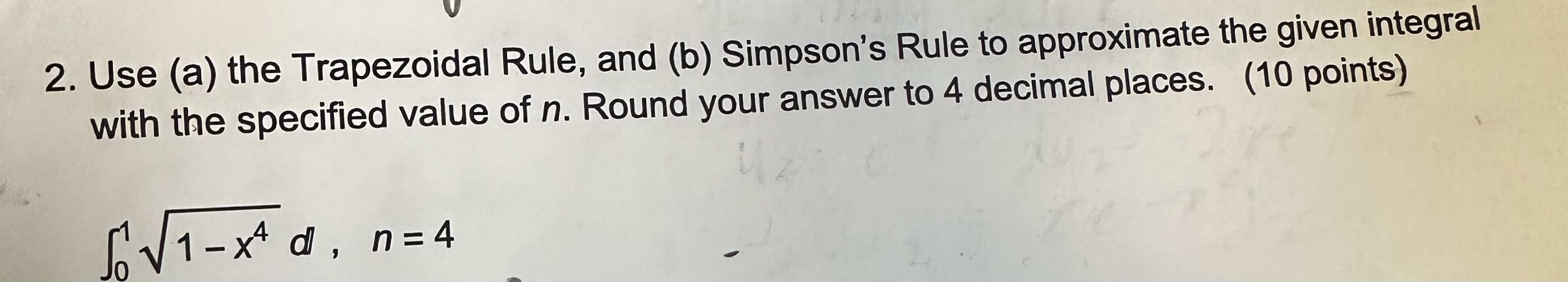 Solved 2. Use (a) the Trapezoidal Rule, and (b) Simpson's | Chegg.com