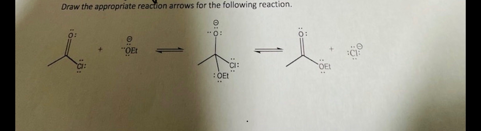 Solved Draw the appropriate reaction arrows for the | Chegg.com