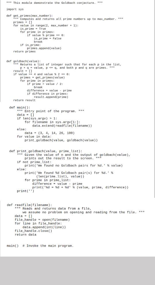 Solved Does Anyone Know How To Code The Goldbach Conjecture