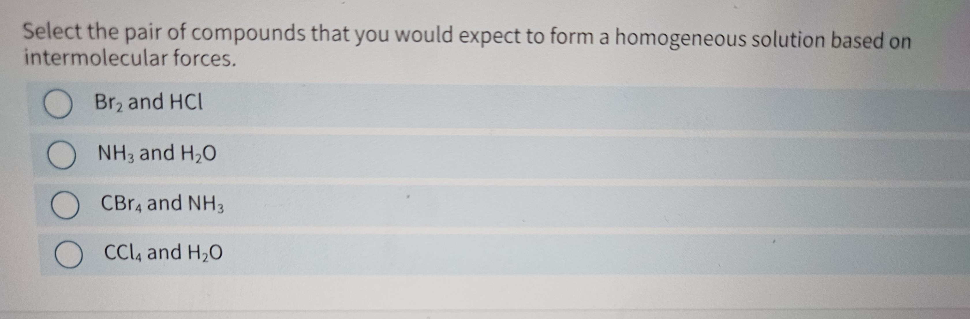 Solved Select the pair of ﻿compounds that you would expect | Chegg.com