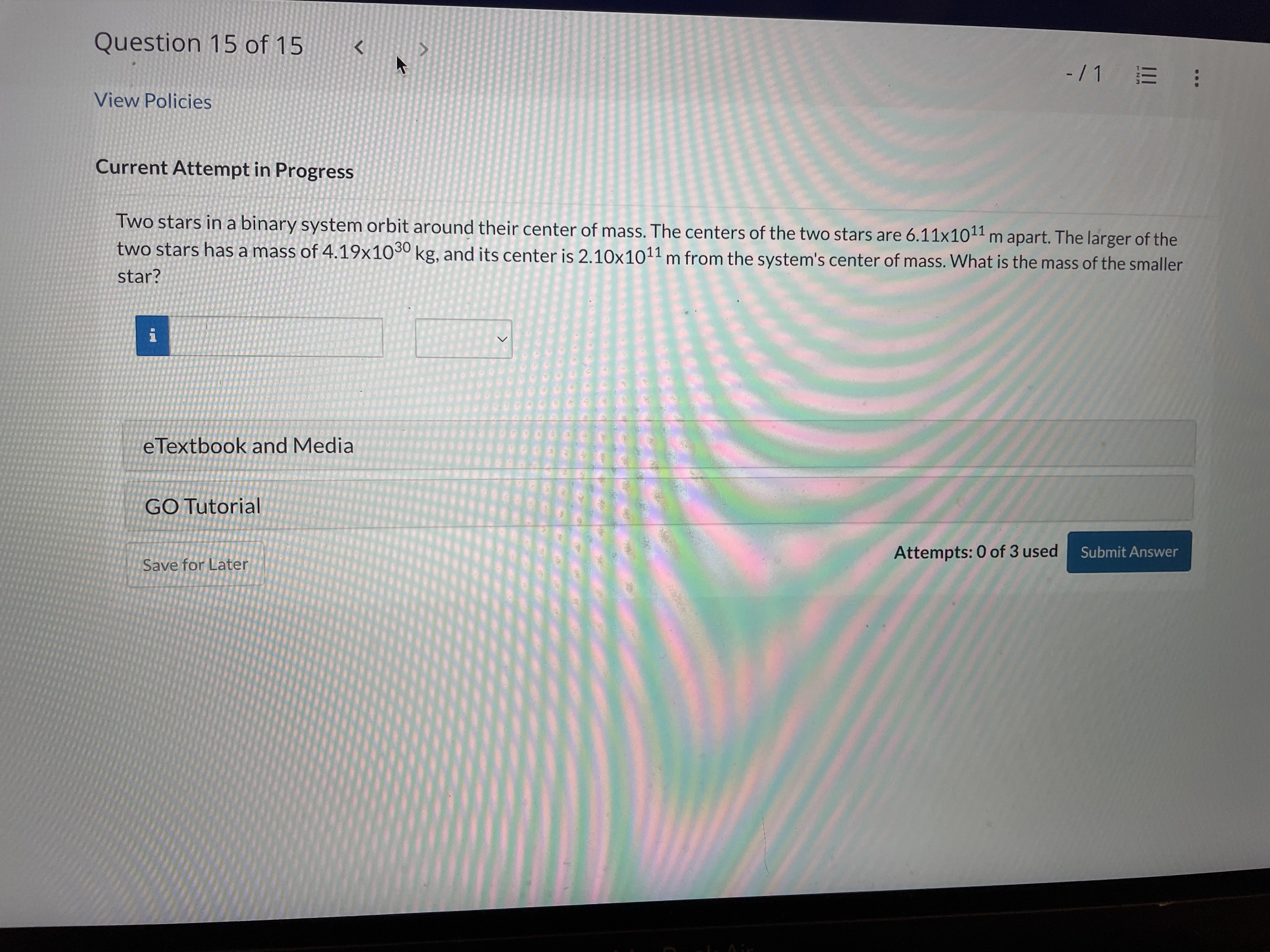 Solved Two stars in a binary system orbit around their | Chegg.com