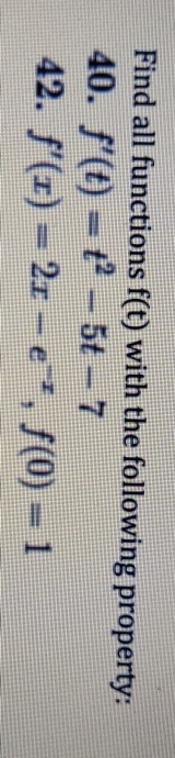 Solved Find all functions f(t) with the following property: | Chegg.com