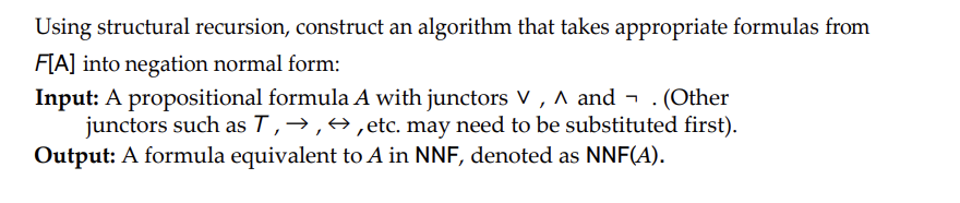 Solved Using structural recursion, construct an algorithm | Chegg.com