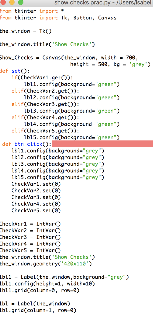 Solved Hey! Would someone mind checking this python code? | Chegg.com