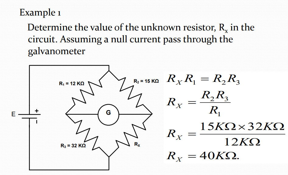 Solved Example 1 Determine the value of the unknown | Chegg.com