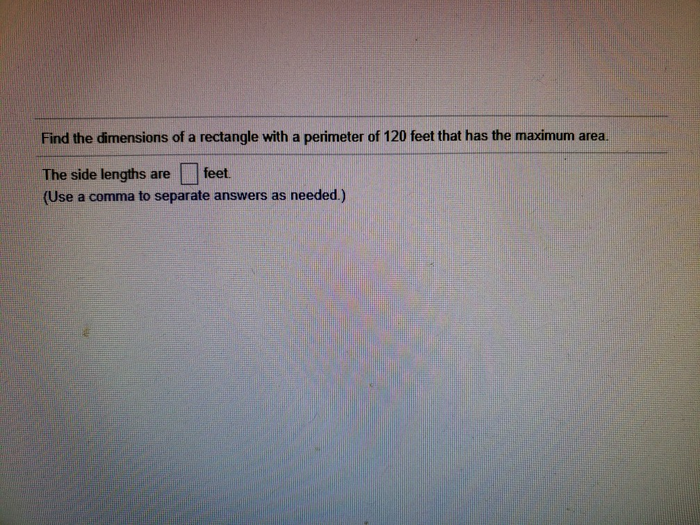 Solved Find the dimensions of a rectangle with a perimeter | Chegg.com