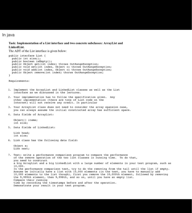 Solved In java! The first one is hw6 which needs to be done | Chegg.com